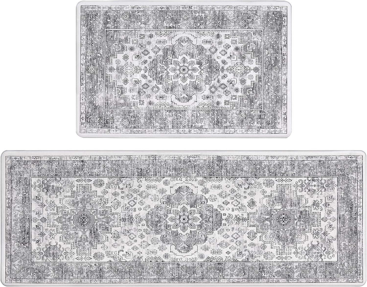 Bungalow Rose Cushioned Memory Foam 2 Piece Kitchen Rug Set, Non Slip ...