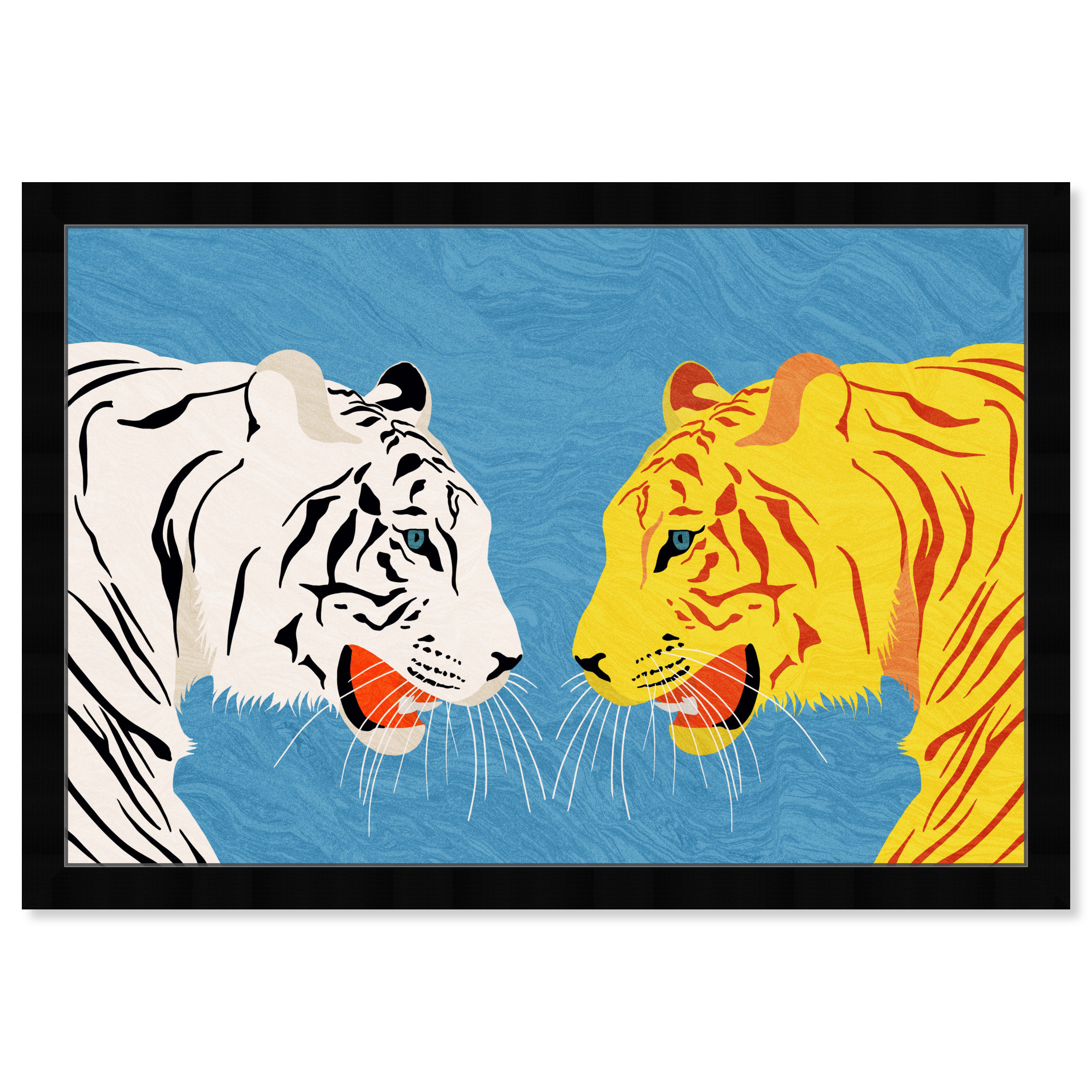 Oliver Gal Prints Bengal Uniqueness Roars - Picture Frame Painting on ...
