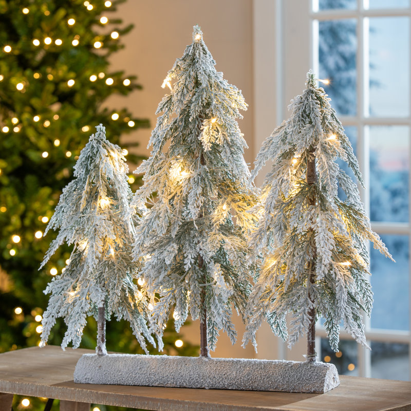 The Holiday Aisle® 28" Frosted LED Table Top Tree Display | Wayfair