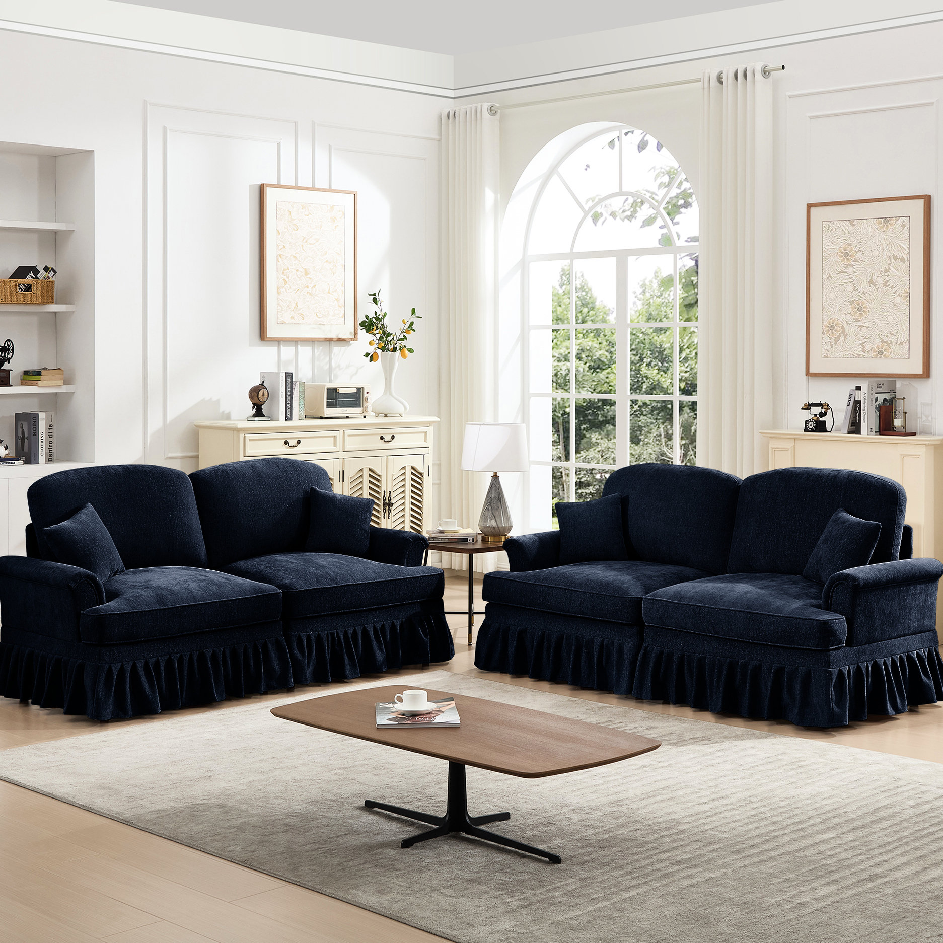 Canora Grey Coffee With Removable Skirts, Spindle Legs, And Multiple ...