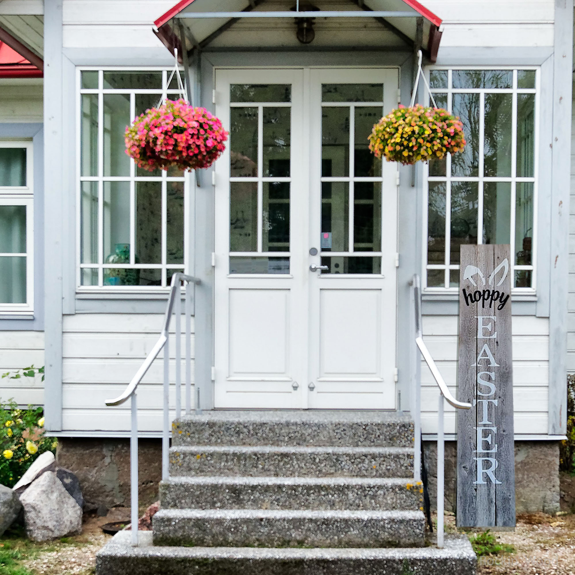 The Holiday Aisle® Hoppy Easter Sign For Front Porch 5 Feet Made With ...