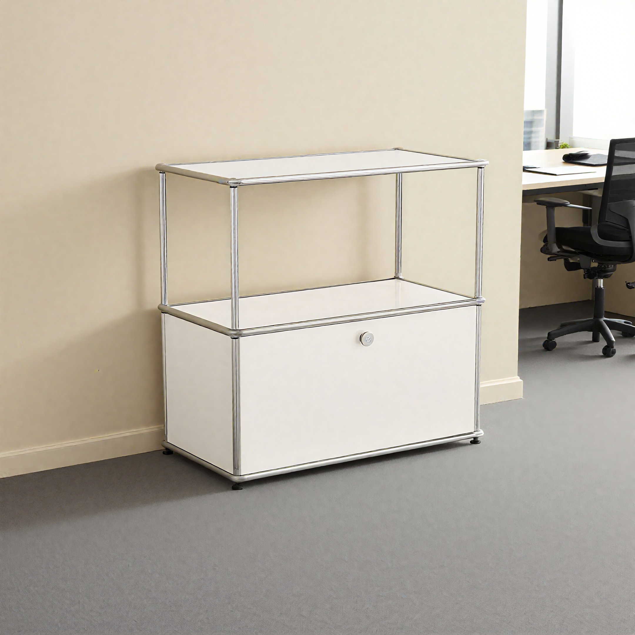 RAFFLEPINKER Modular Metal Office Storage Cabinet With Adjustable ...