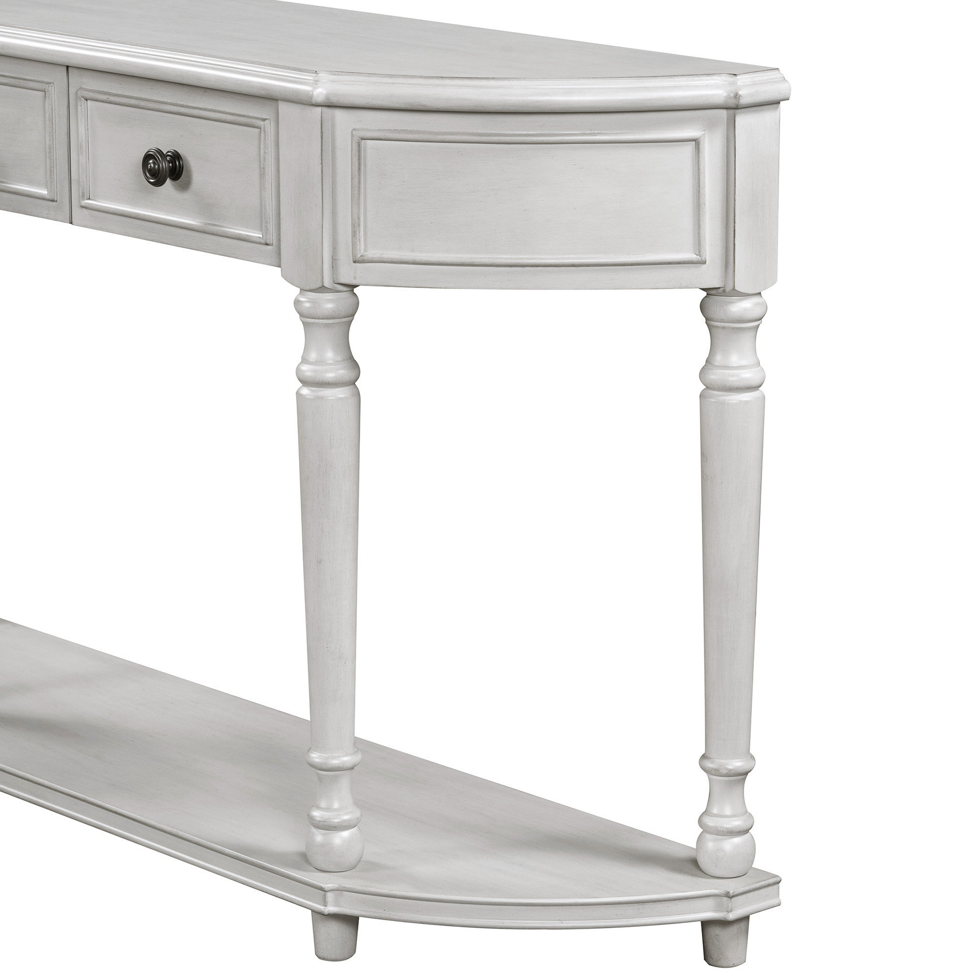 Astoria Grand Exquisite Retro Console Table With Circular Curved Design ...