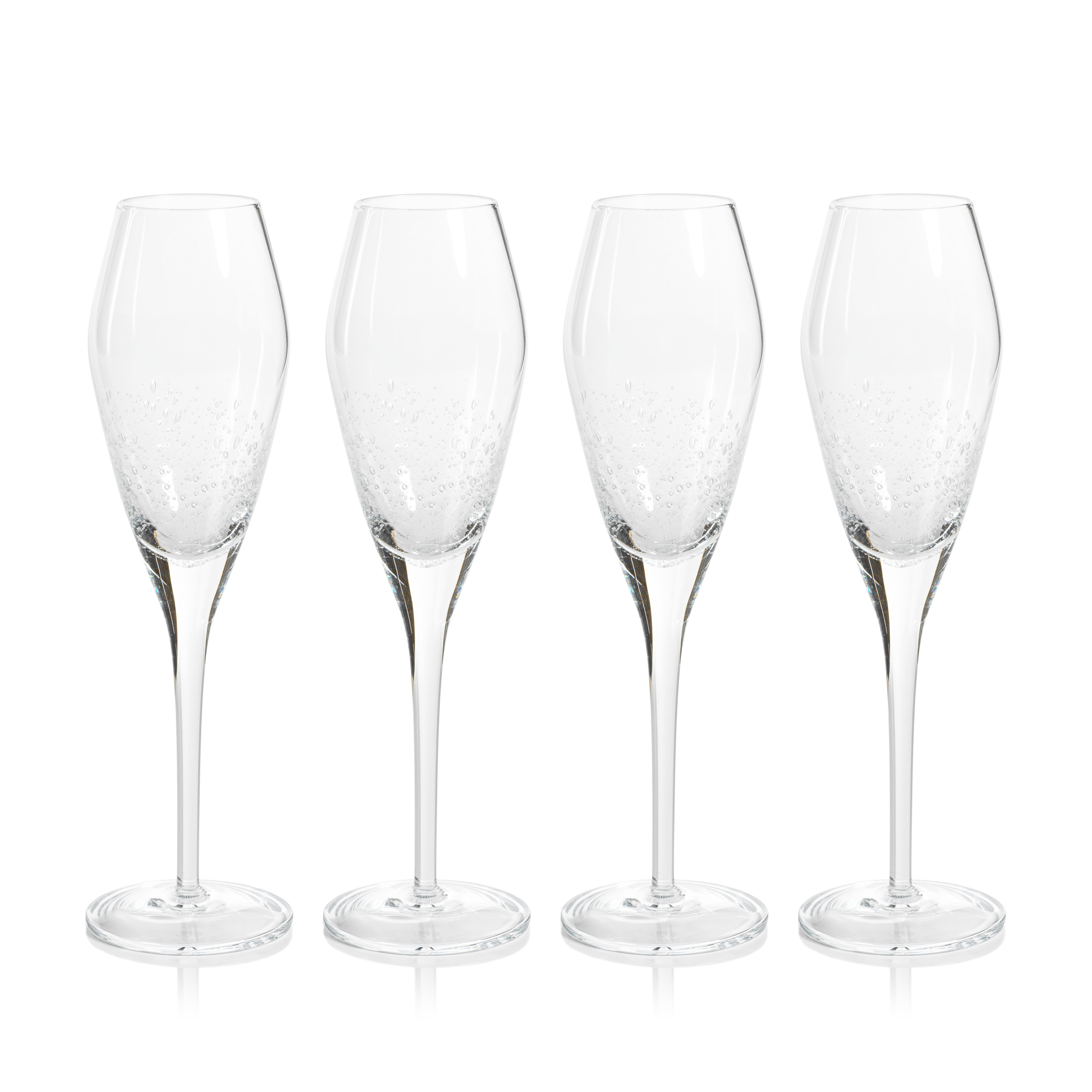 Brayden Studio® Rollison Bubble Champagne Flutes, Set of 4 | Wayfair