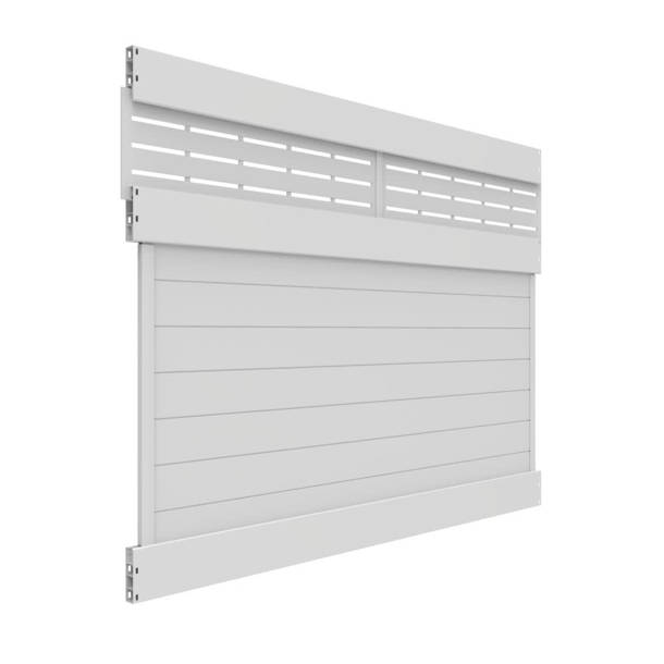 Barrette Outdoor Living Horizontal Fence Boardwalk White Vinyl Panel ...