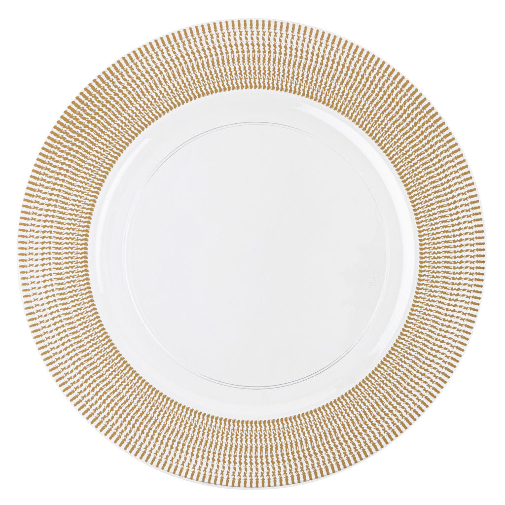 Ecoquality 13 Inch Round Gold Textured Plates 16 Guests - Wayfair Canada