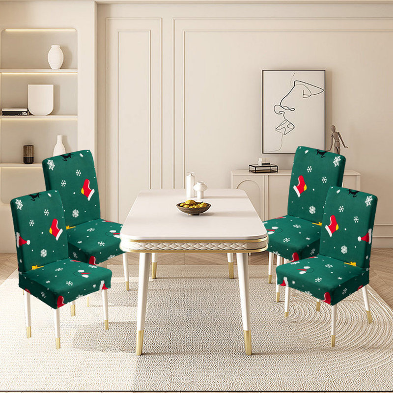 The Holiday Aisle® Box Cushion Dining Chair Slipcover | Wayfair