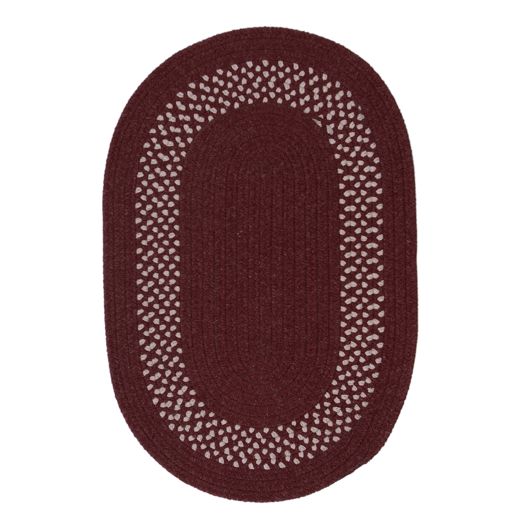 August Grove® Dome Bordered Braided Brown Rug | Wayfair