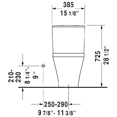 Duravit DuraStyle Dual Flush Elongated One-Piece Toilet (Seat Not ...