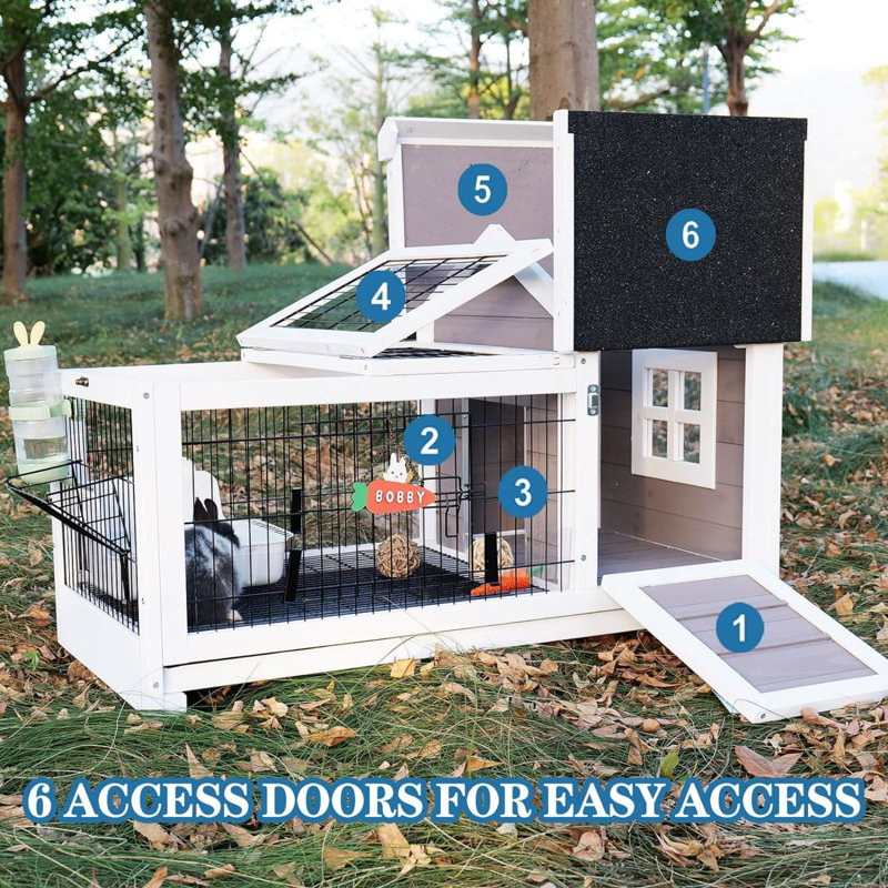 Tucker Murphy Pet™ Gerno Weather Resistant Rabbit Hutch | Wayfair