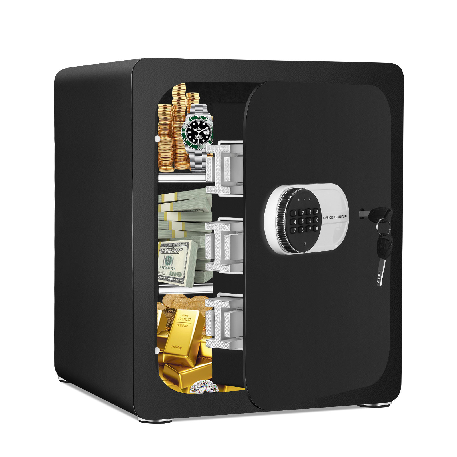YITAHOME Paragon Safes Personal Digital Safe Box - Compact Steel ...