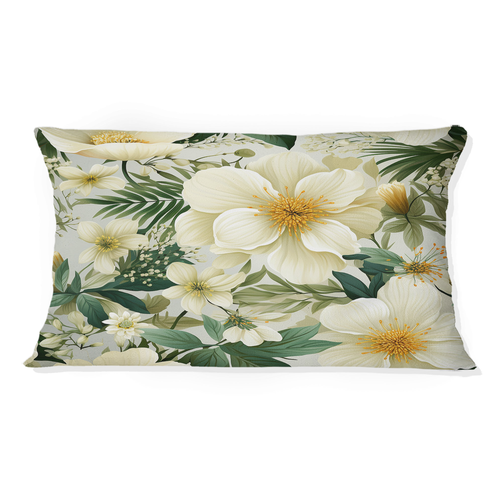 Design Art Boho Botanical Oasis Palm - Throw PillowAbstract Coral Reef ...