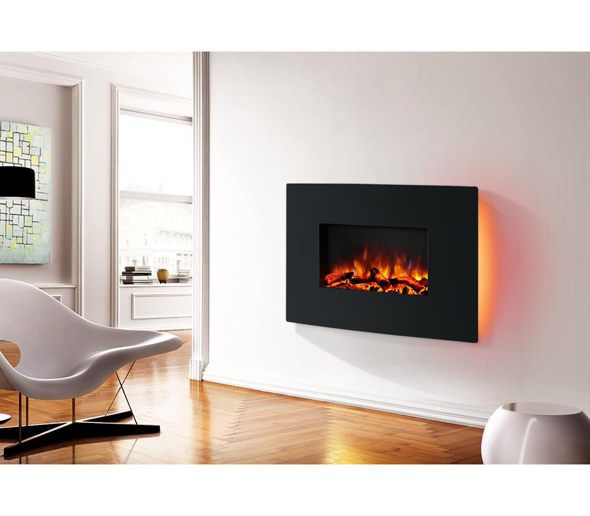 Castleton Fires & Fireplaces Wall Mounted Electric Fire & Reviews ...