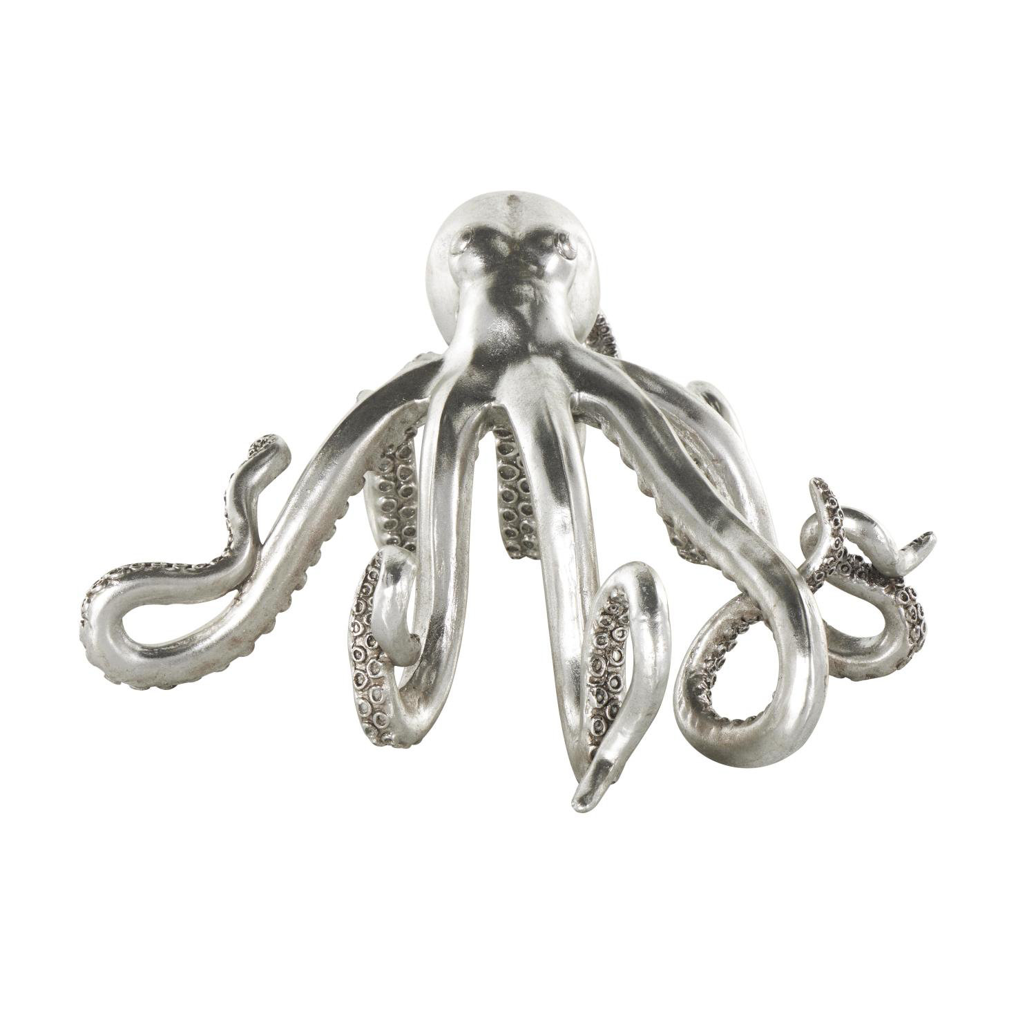 Rosecliff Heights Cole And Grey Resin Laying Octopus Sculpture | Wayfair
