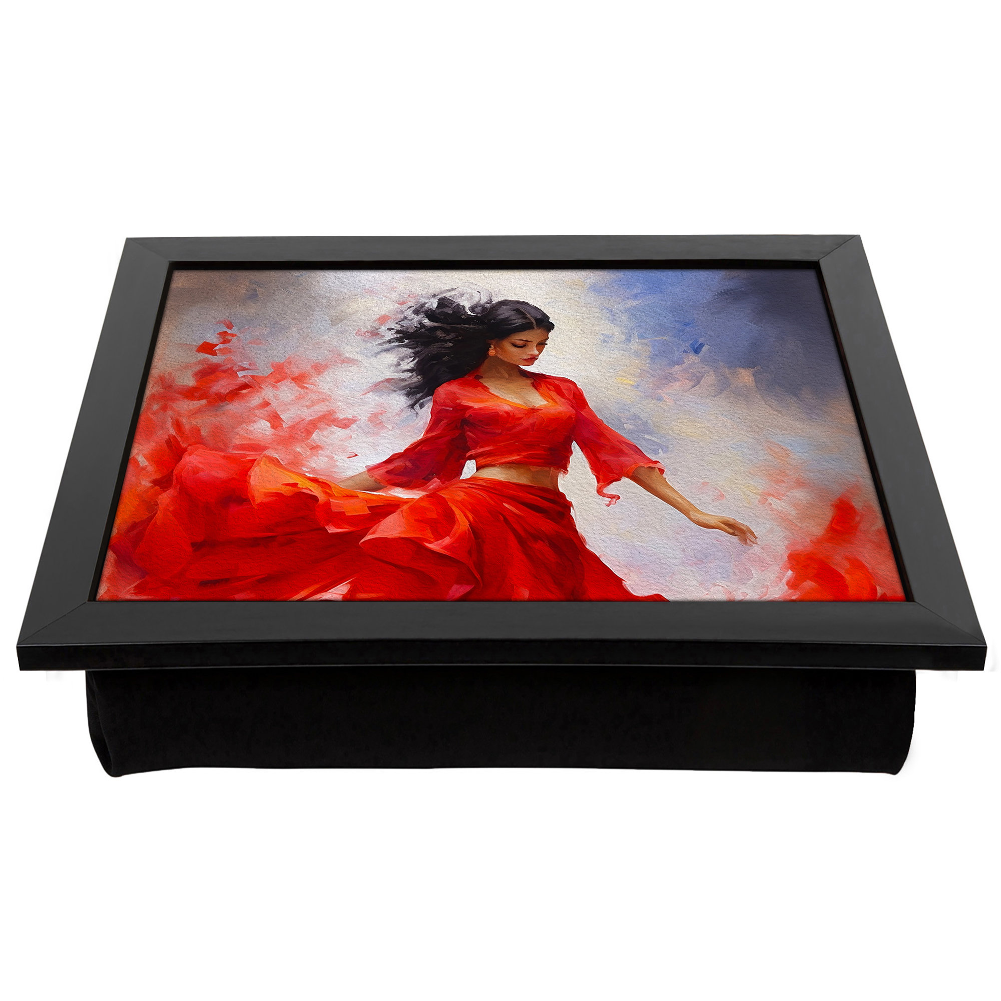 17 Stories Flamenco Dancer Contemporary Art Lap Tray with Cushion ...