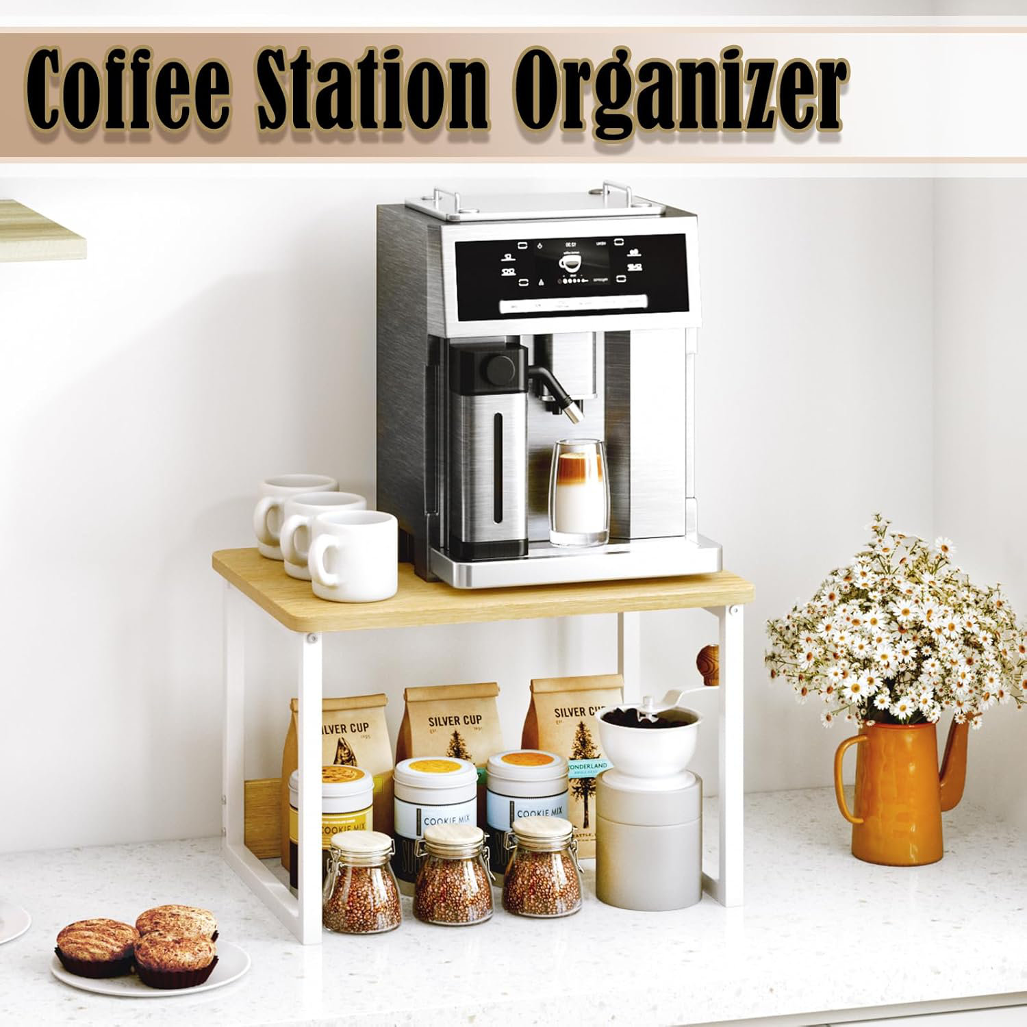 The Holiday Aisle® Kitchen Countertop Organizer Cabinet Shelf, Spice ...