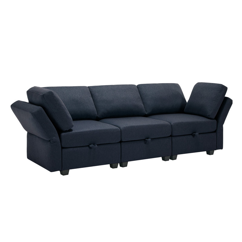 Latitude Run® Oversized Modular Sectional Convertible Fabric Sofa Set ...