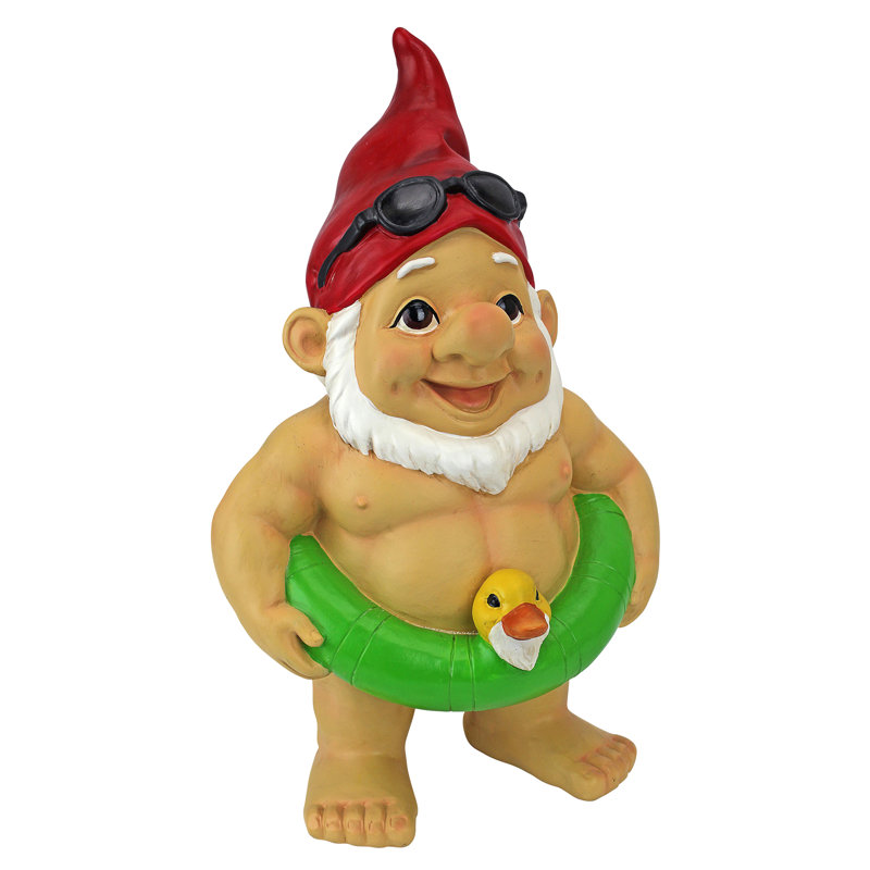Design Toscano Pool Party Pete Gnome Statue & Reviews | Wayfair