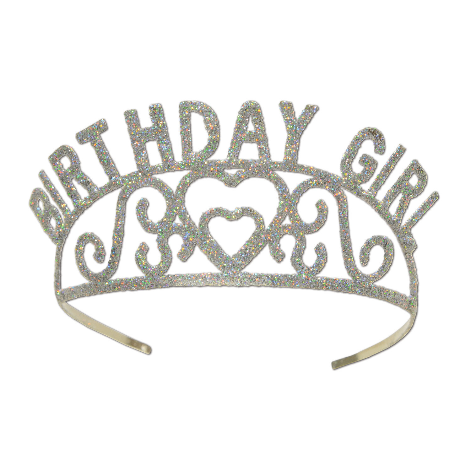 House of Hampton® Glittered Metal Birthday Girl Tiara | Wayfair