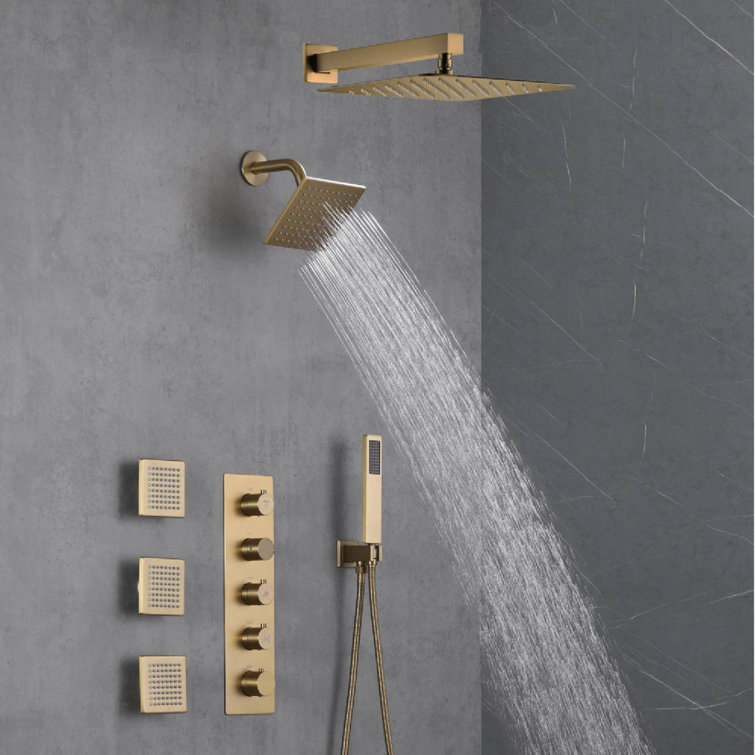 Wonderland America Thermostatic Complete Shower System with Rough in ...