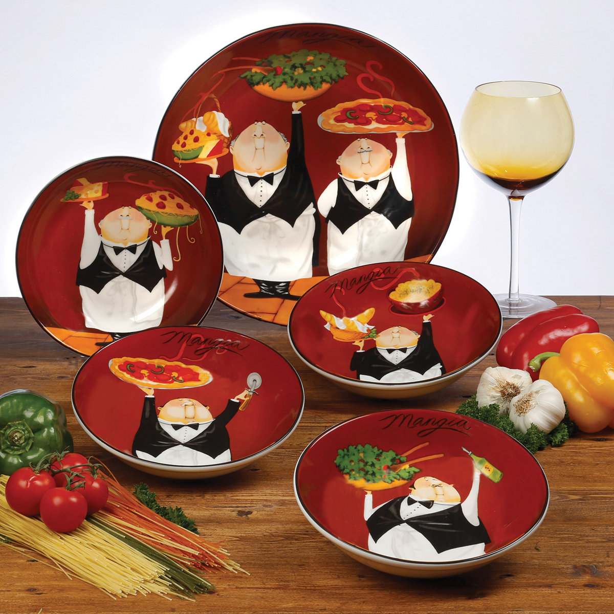 Certified International Waiters Pasta Bowl Set of 5 & Reviews | Wayfair