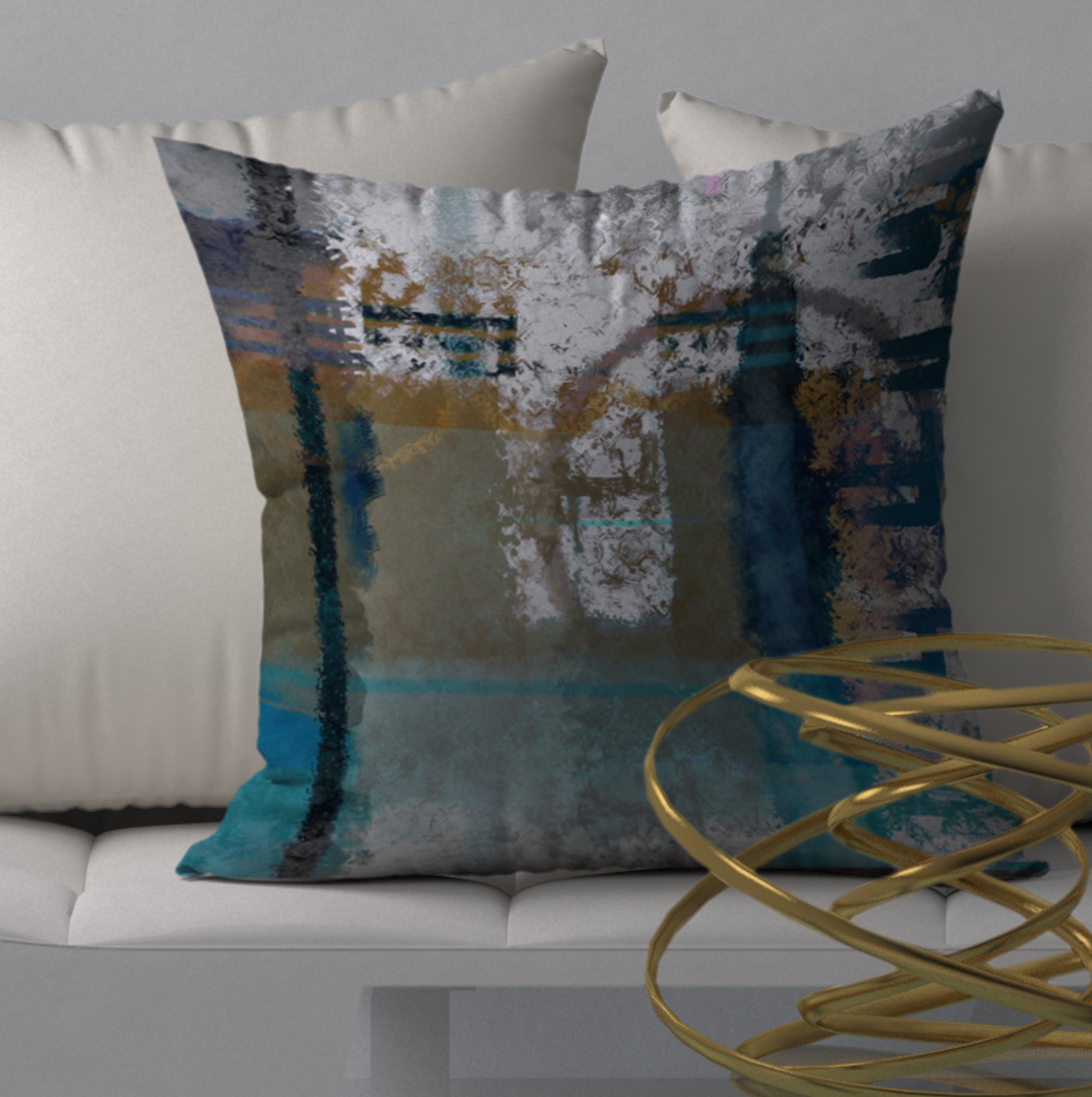 LeRoi Products Abstract Reversible Throw Pillow | Wayfair