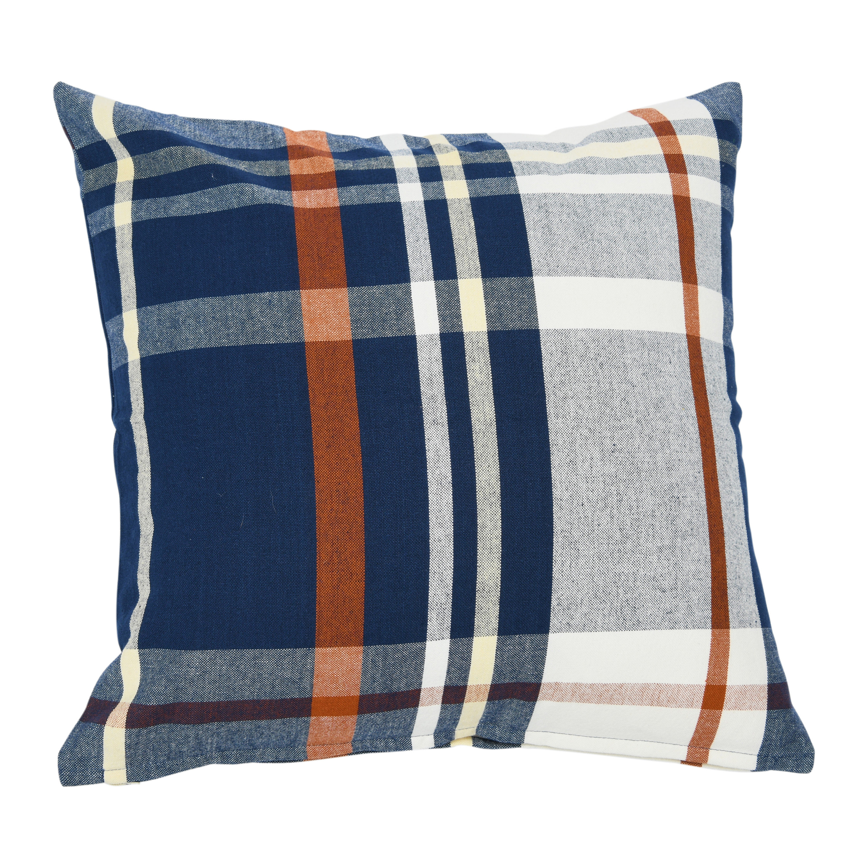Creative Co-Op Square Plaid Cotton Pillow | Wayfair