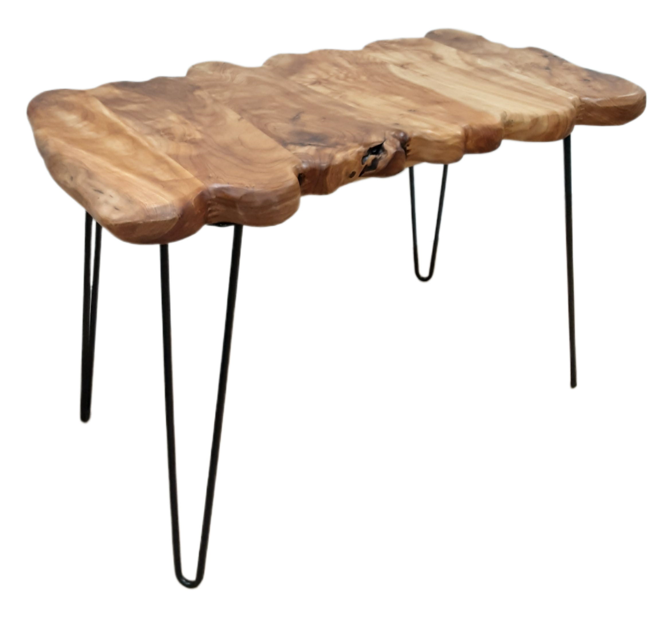 Millwood Pines Live Edge Coffee Table With Metal Legs - 31X18x20.5 ...