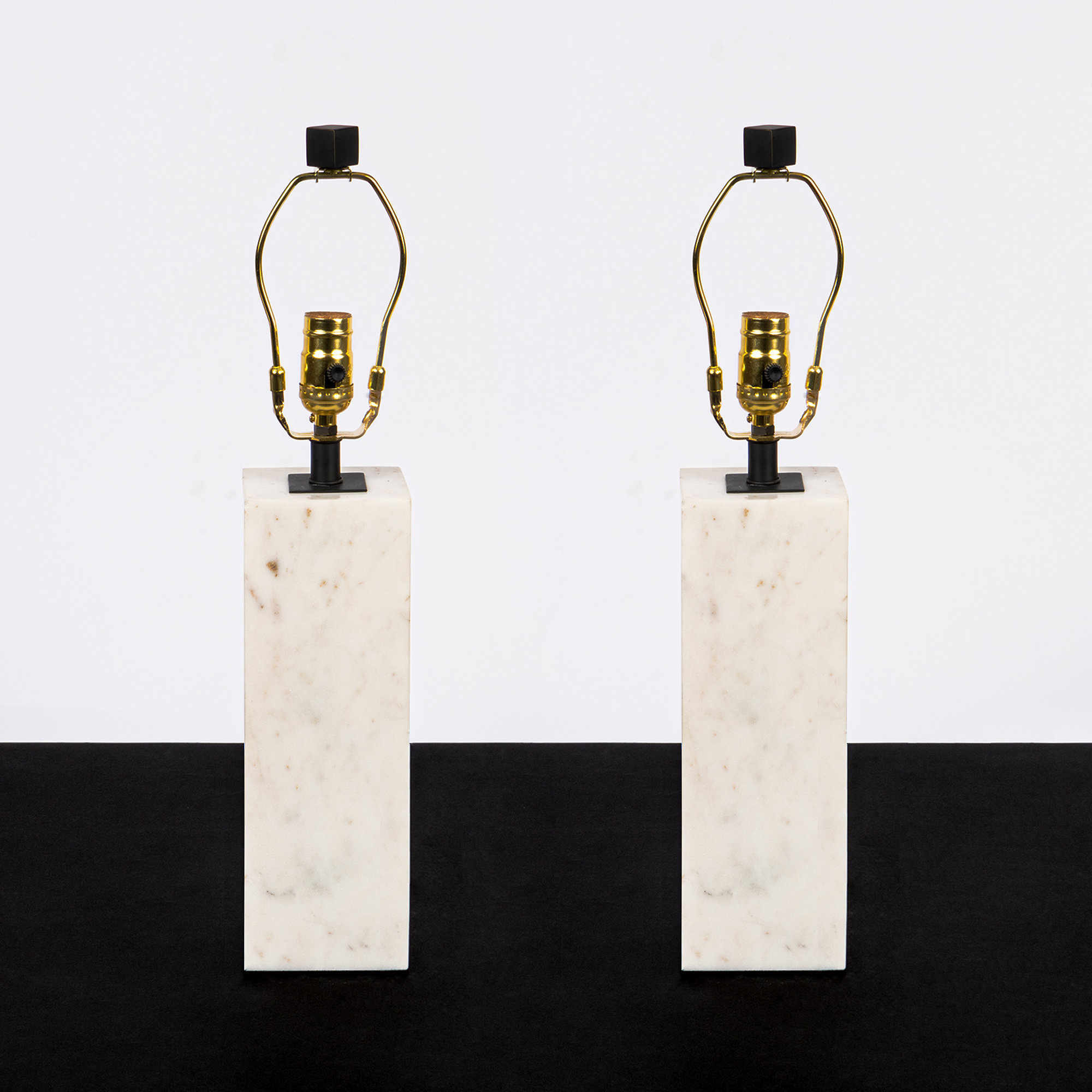 Latitude Run® Solid Rectangle White Marble Base Table Lamp (Set Of 2 ...
