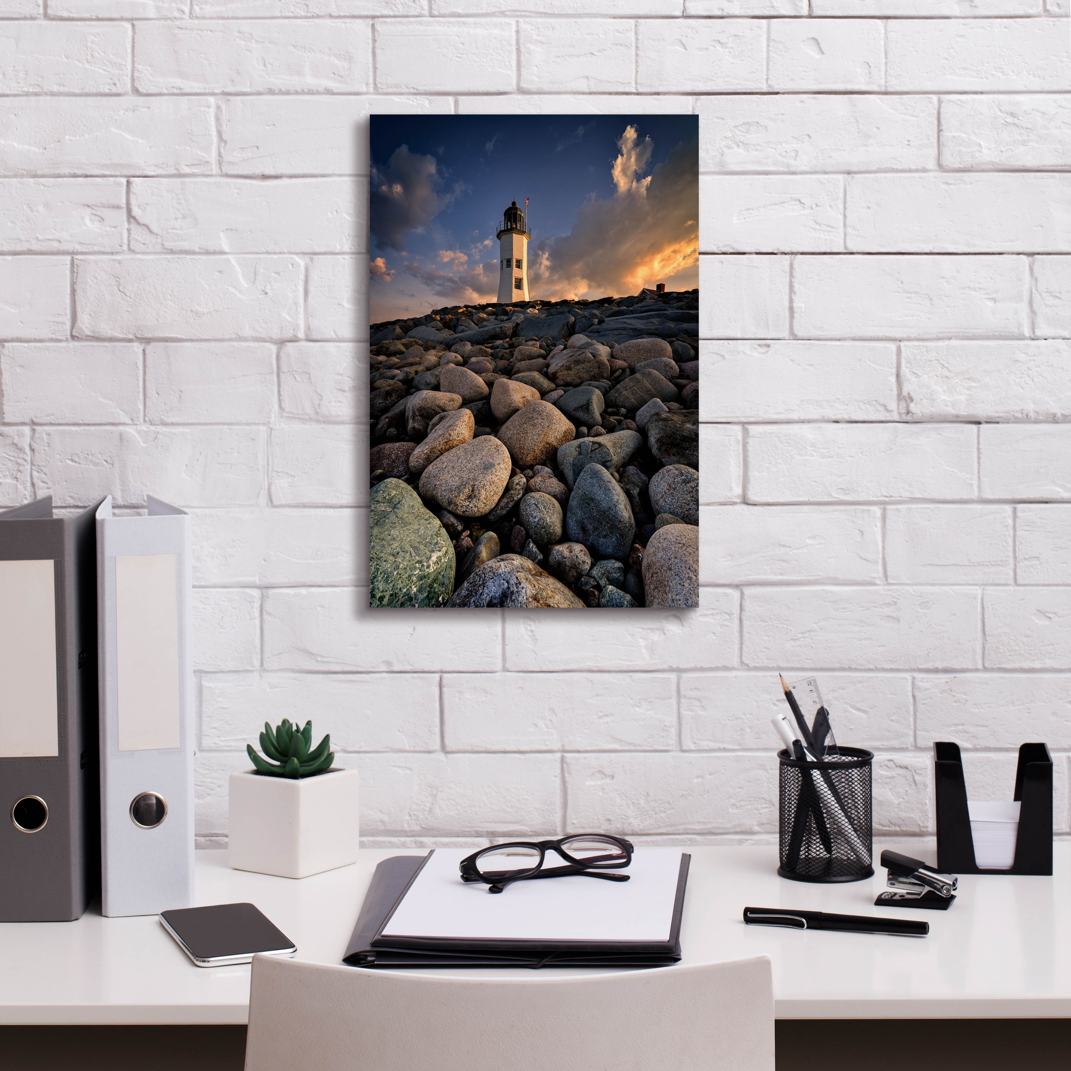 Breakwater Bay 'Scituate Sunset' by Rick Berk Canvas Wall Art | Wayfair