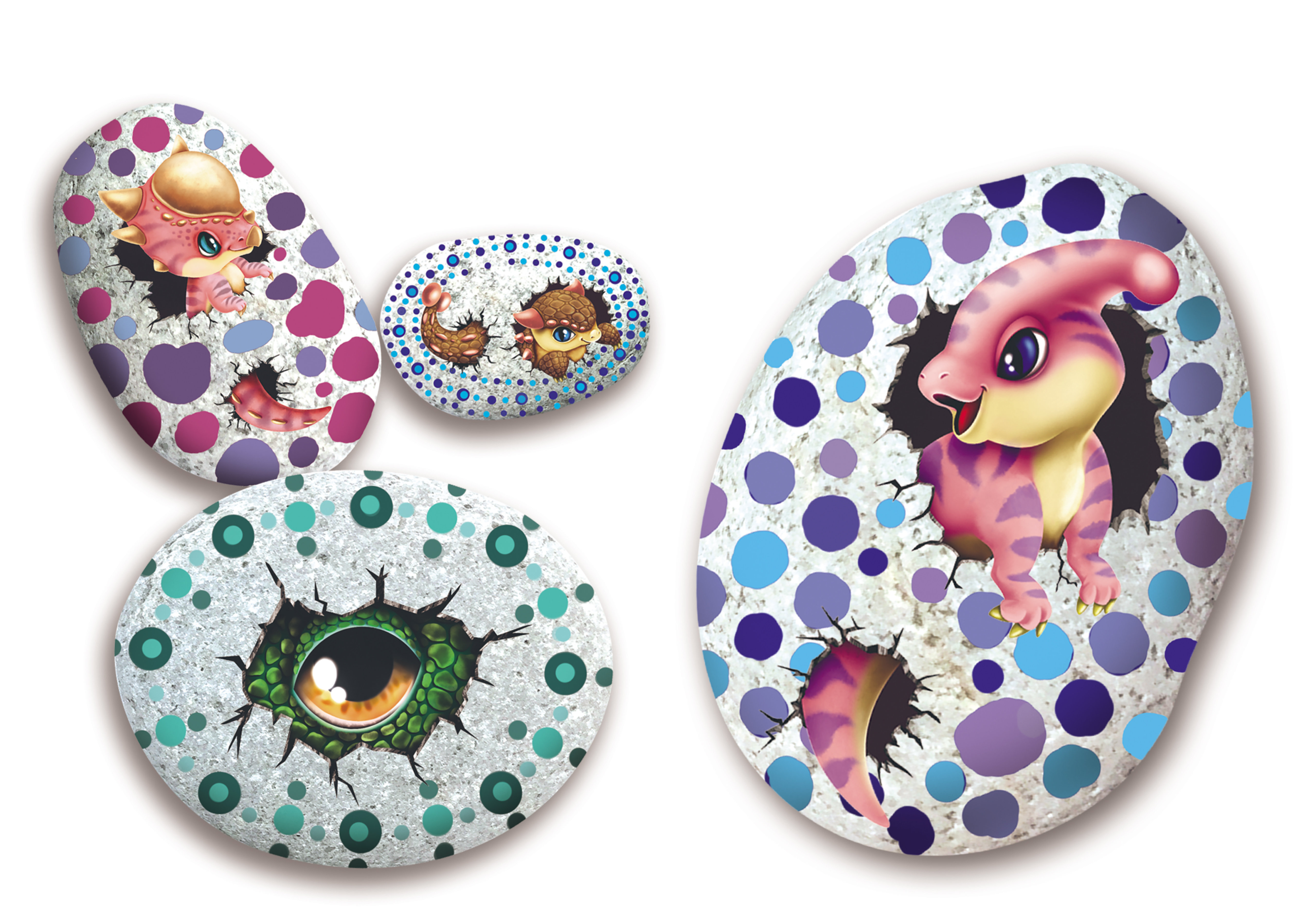 LCM Home Fashions Rock Painting Kit - Dinosaur Egg B | Wayfair