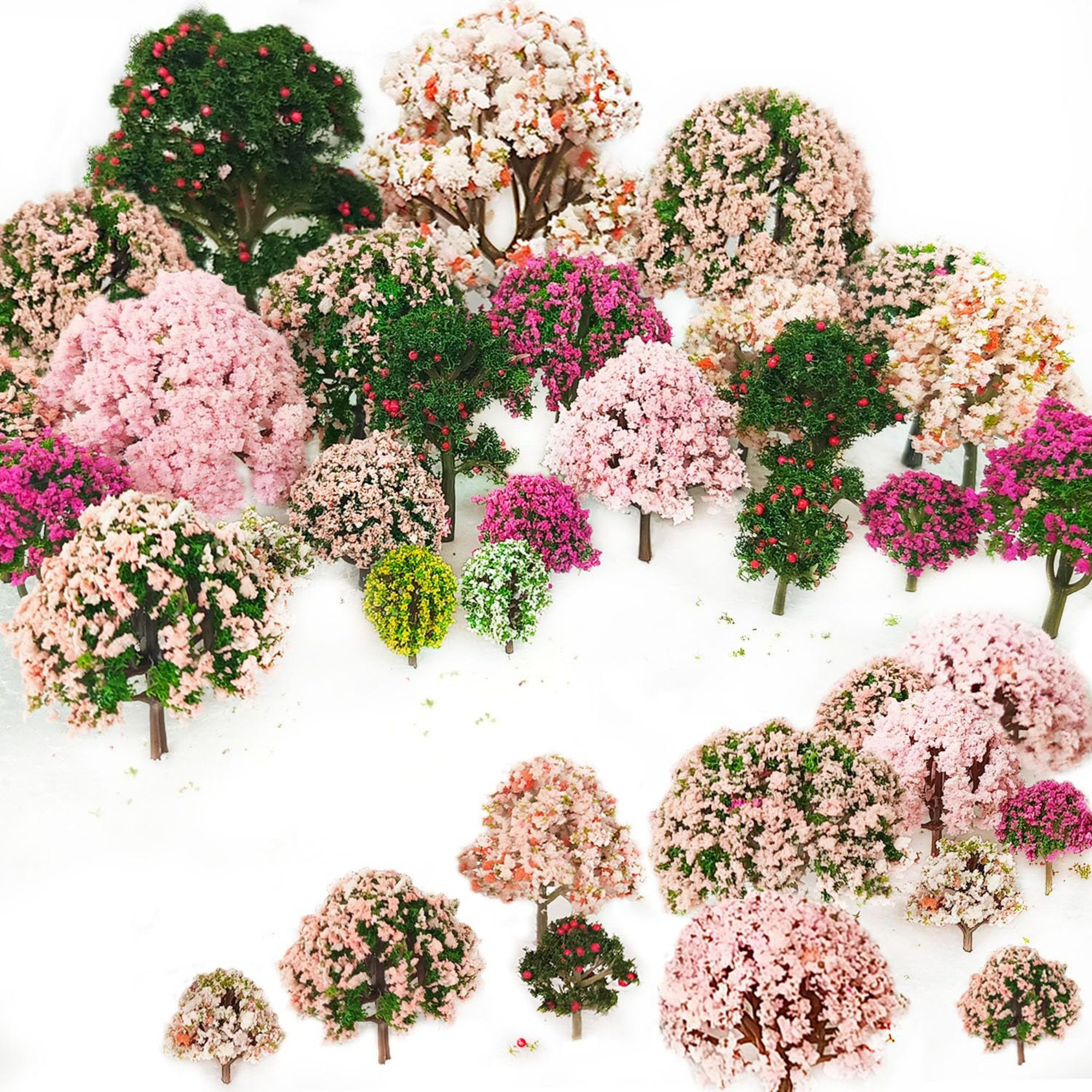 Ophelia & Co. 29Pcs Mixed Model Trees, 1.5-4.8 Inch(4-12 Cm), Fruit ...