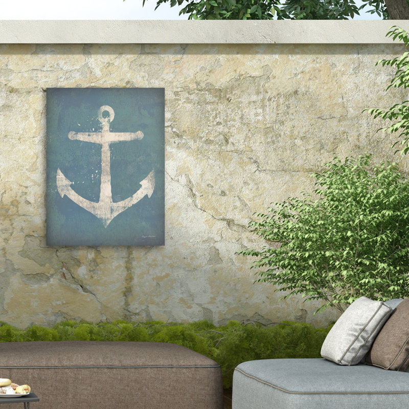 Beachcrest Home Bourque Fowler 'Anchor V2' Outdoor Canvas | Wayfair