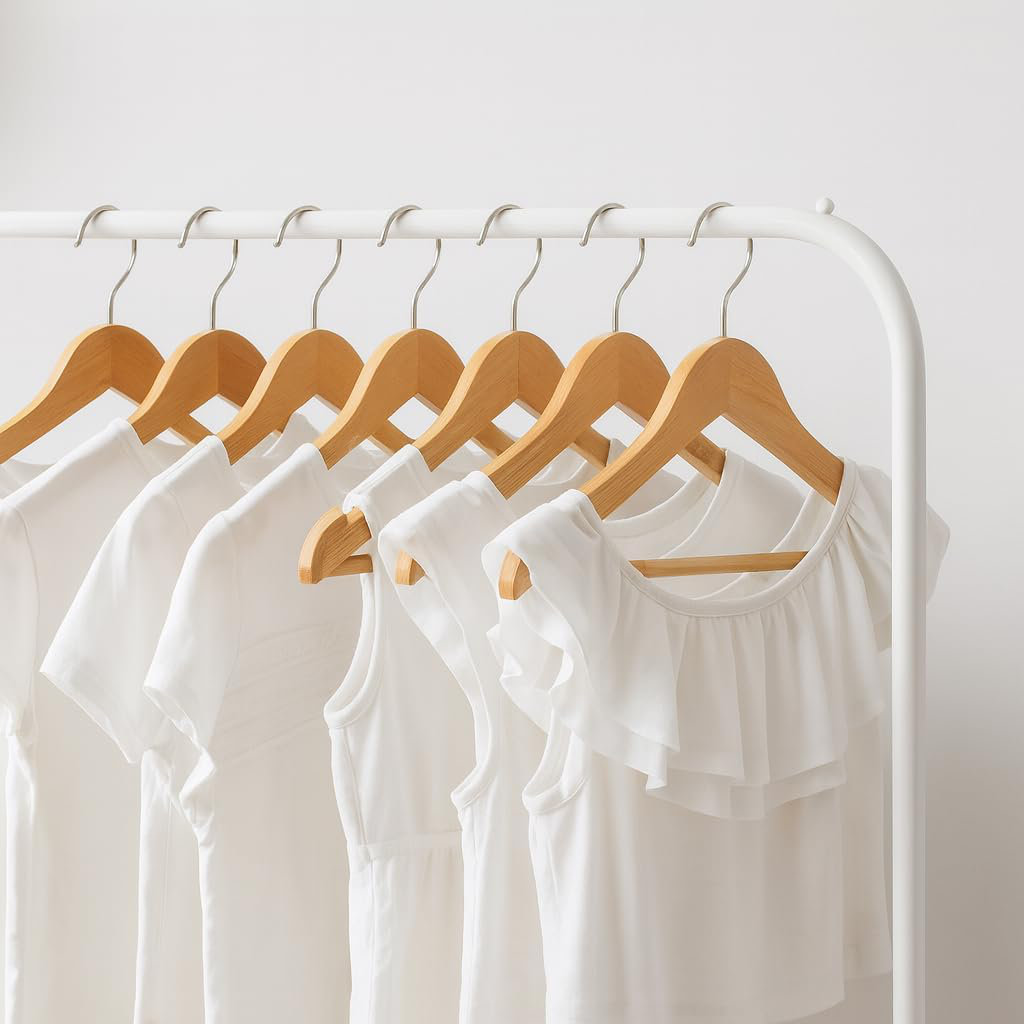 Rebrilliant Natural Color Wooden Kids Hangers 100 Pack, Toddler & Baby ...