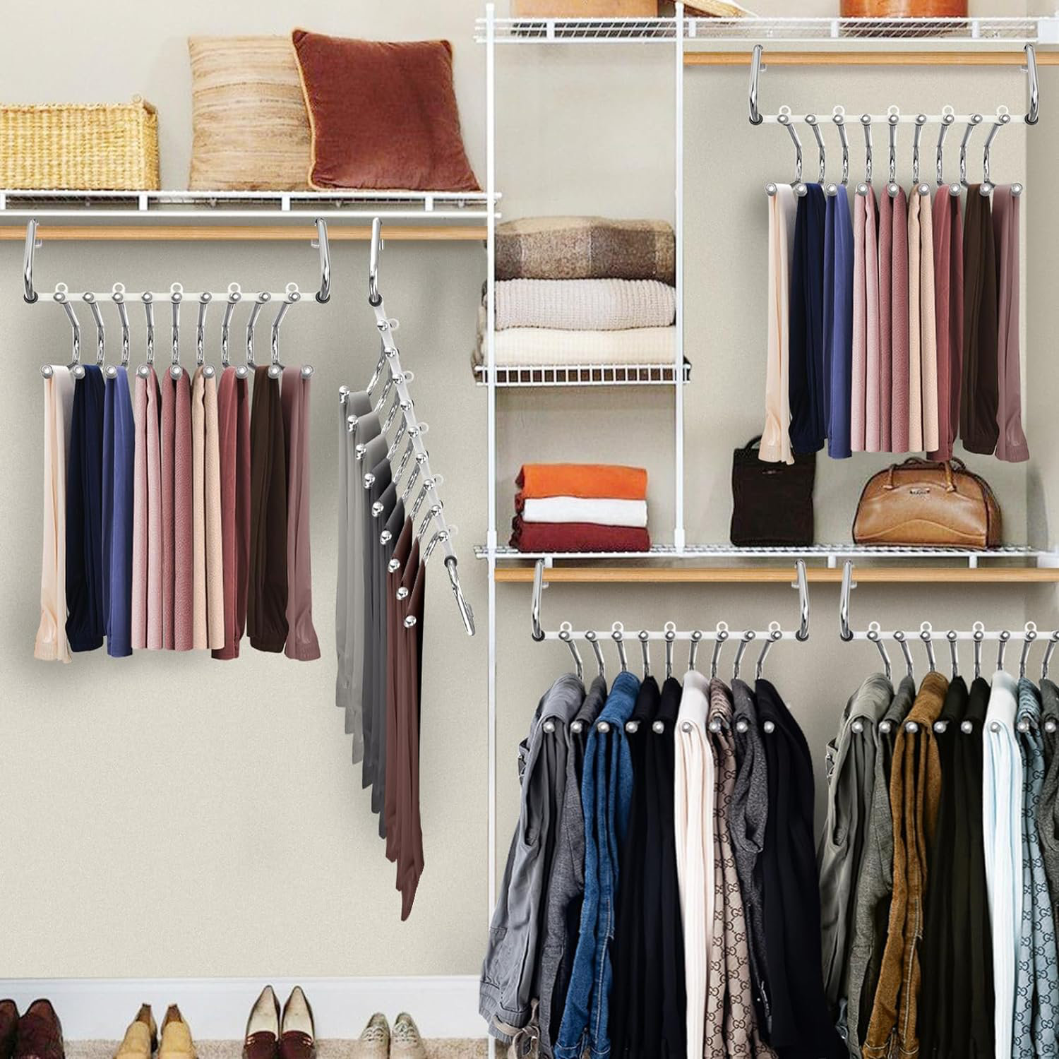 Rebrilliant Nedine Stainless Steel Non-Slip Cascading Hanger | Wayfair