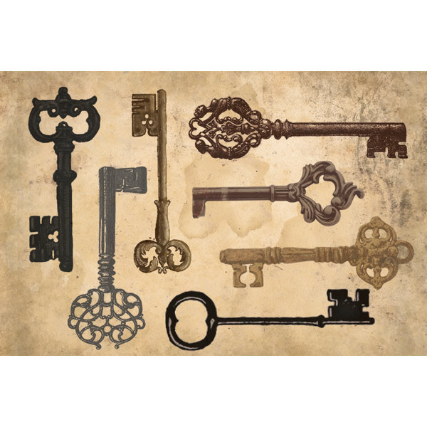 Astoria Grand Old Brown Keys - Wrapped Canvas Art Prints | Wayfair.ie
