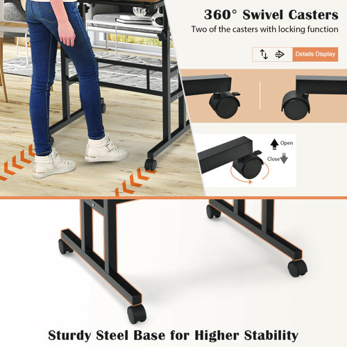 The Twillery Co.® Linco Height Adjustable Standing Desk & Reviews | Wayfair