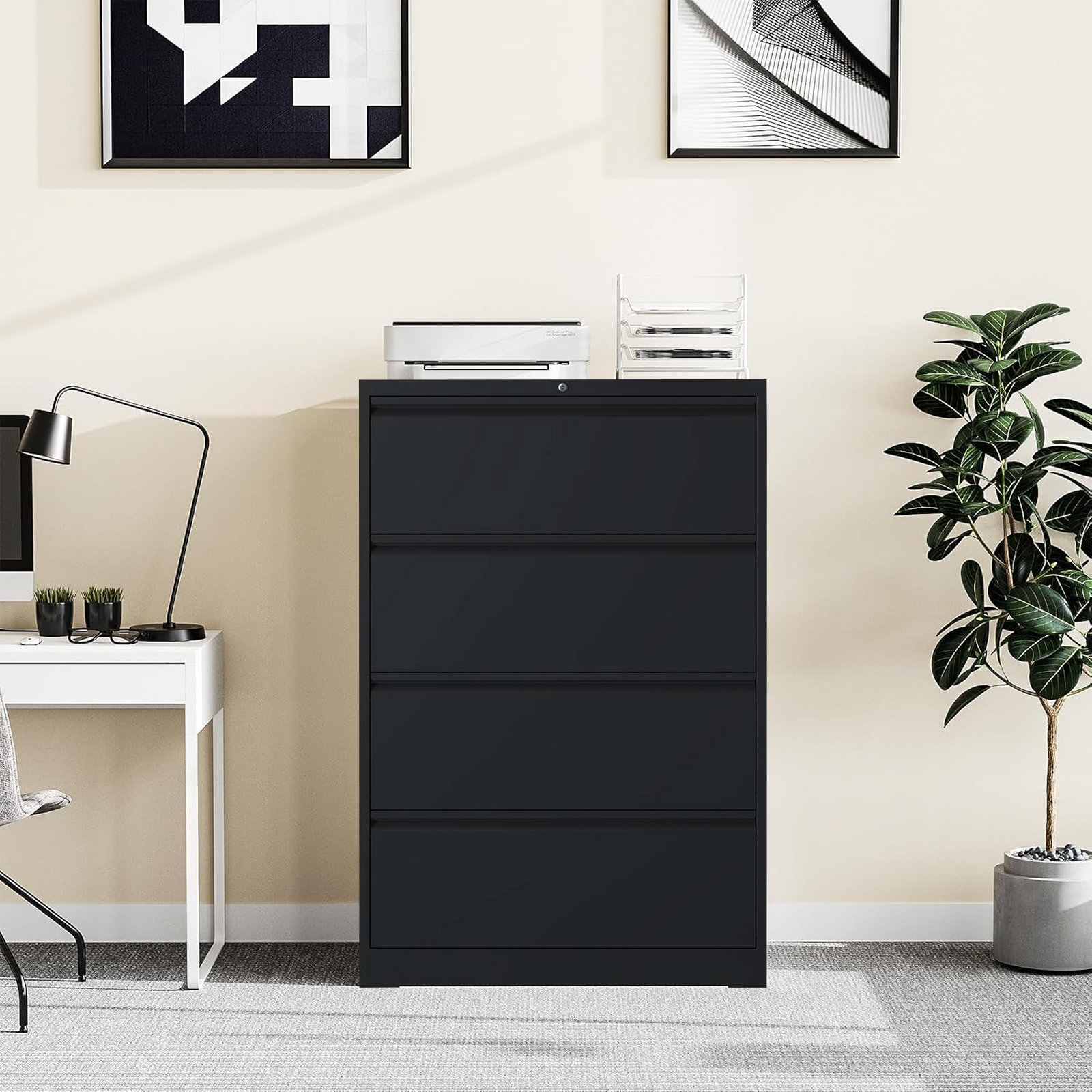 Latitude Run® 4 Drawer Lateral File Cabinet With Central Locking System ...