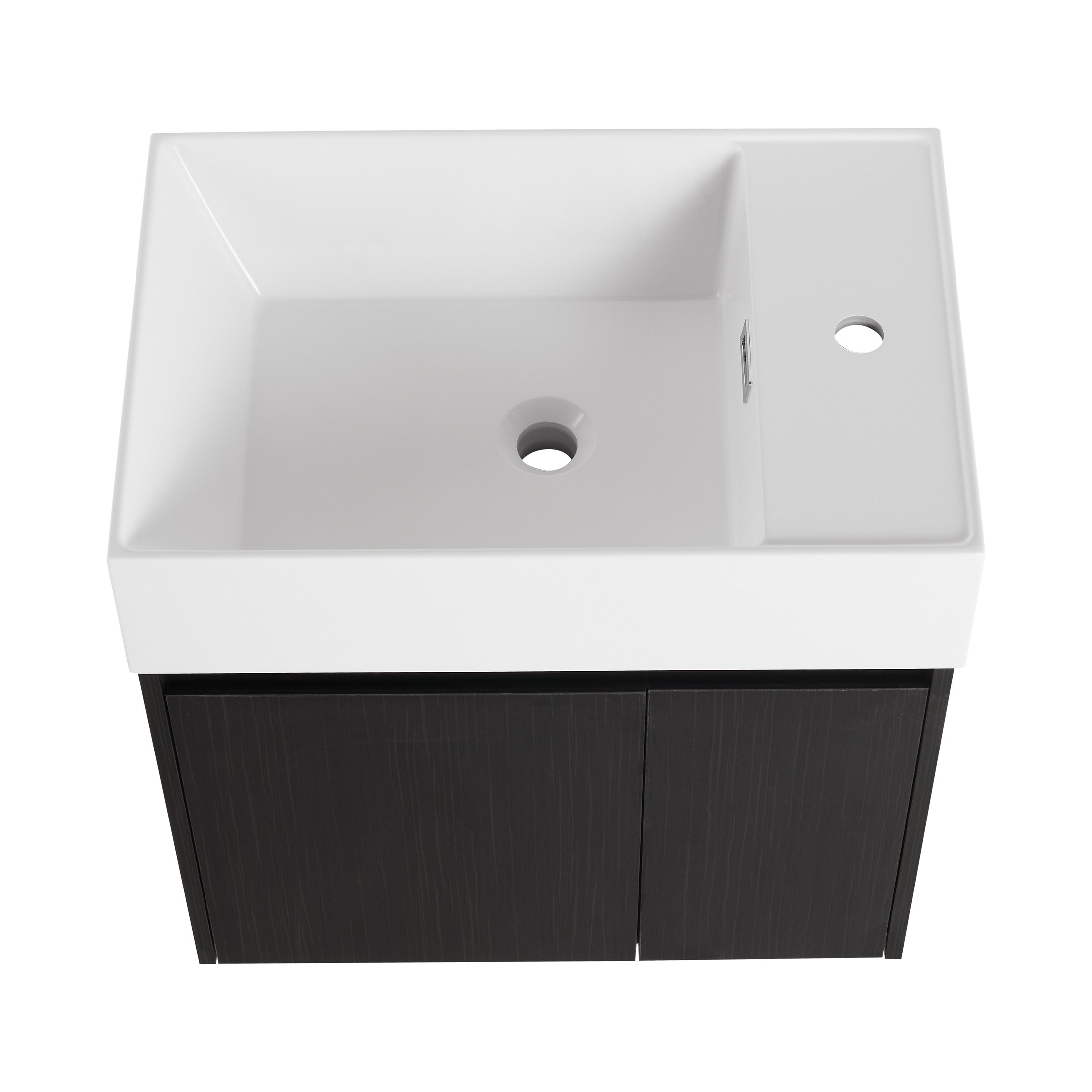 Taroo Clocks 24 Inch Bathroom Cabinet With Sink,Doors,Float Mounting ...