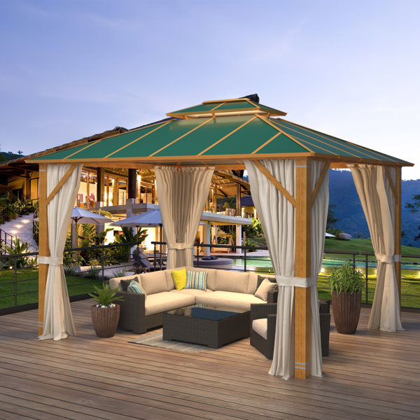 EROMMY 12 Ft. W x 10 Ft. D Aluminum Patio Canopy - Wayfair Canada