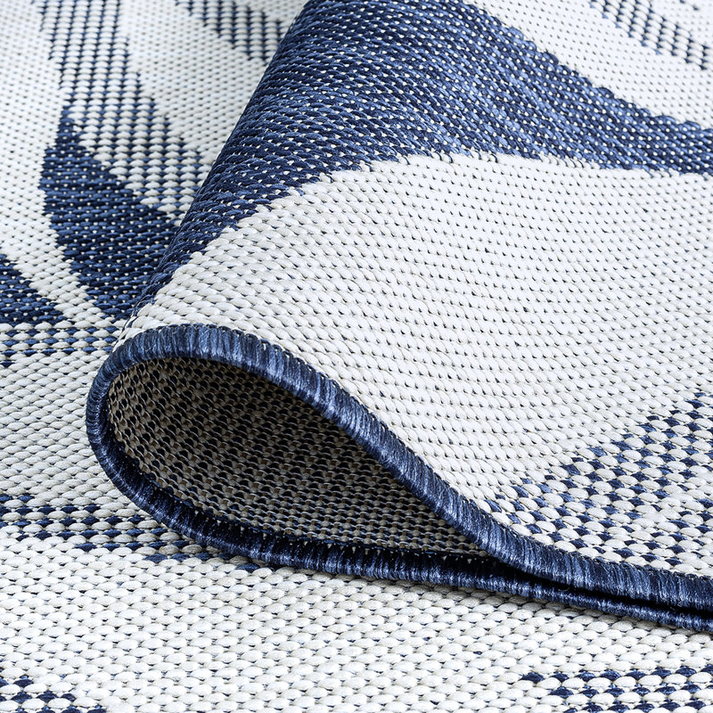 Andover Mills™ Hipple Navy Blue/White Indoor/Outdoor Rug & Reviews ...