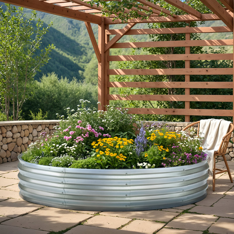 Williston Forge Multiple Sizes Silver Round Galvanized Steel Fire Pit ...