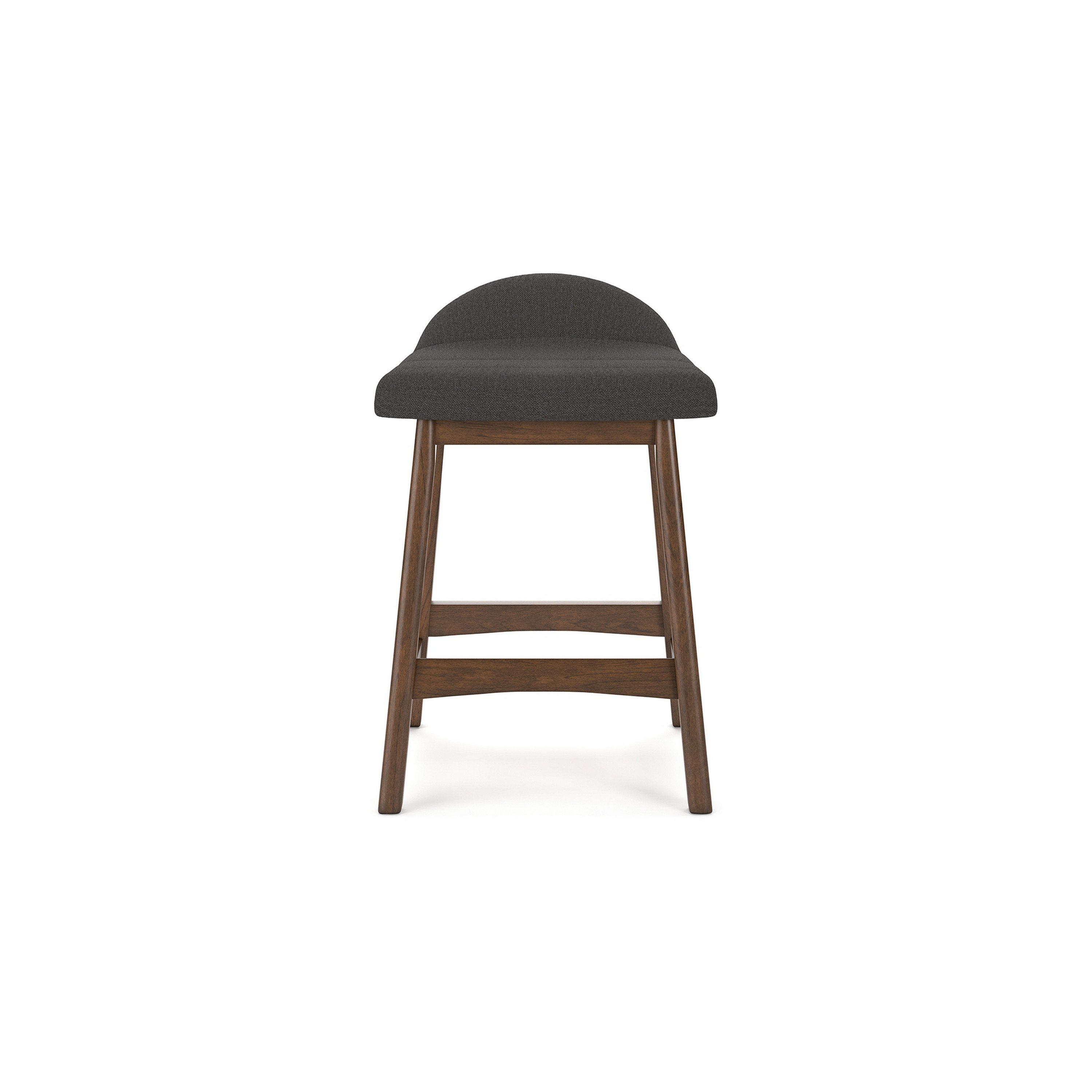 Benjara Jeyn Counter Stool With Footrest Set Of 2, Brown Wood | Wayfair
