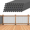 RoomTec Metal Deck Railing Hollow Round Deck Railing Spokes Black Matte ...
