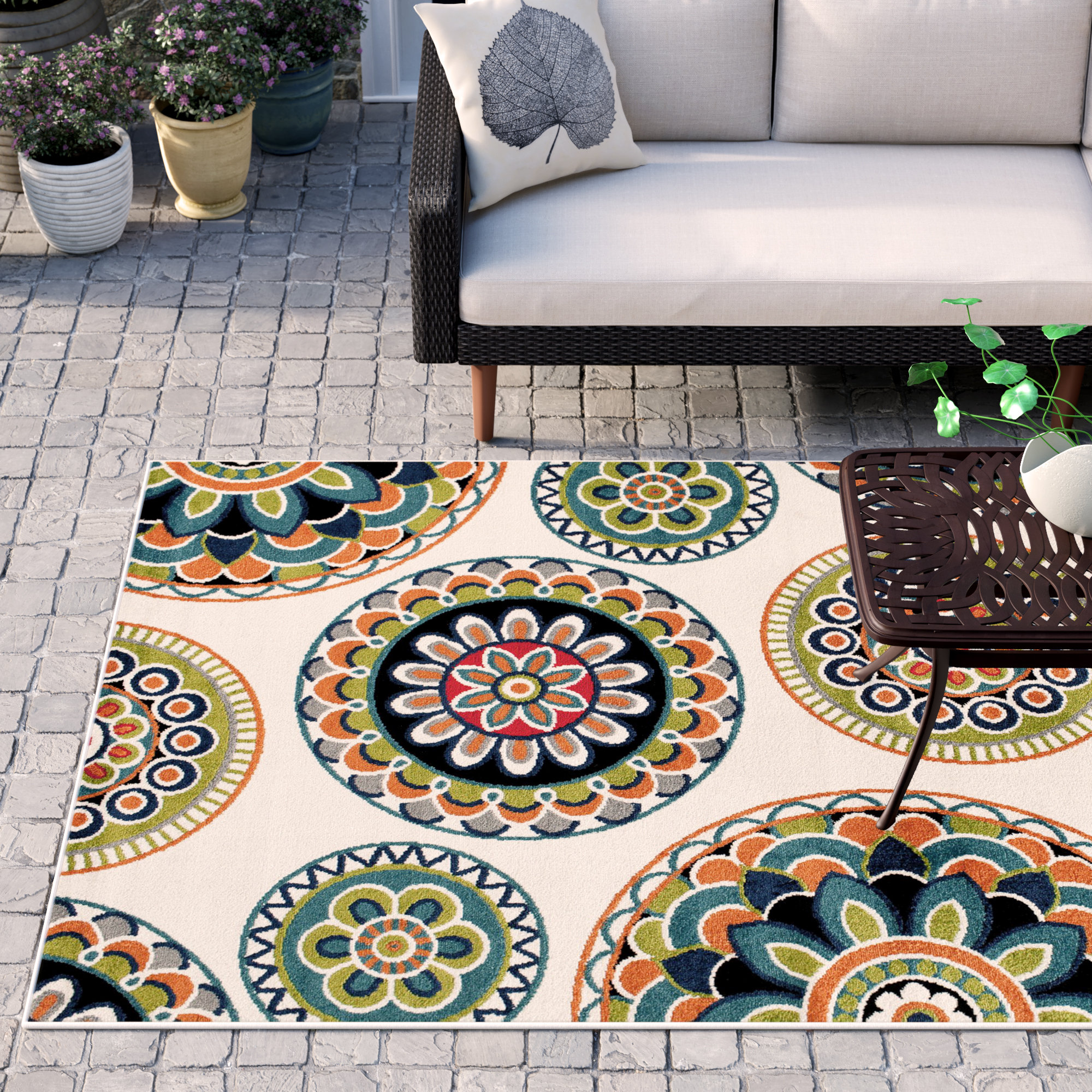 Sol 72 Outdoor™ Tinsman Green Indoor / Outdoor Area Rug & Reviews | Wayfair