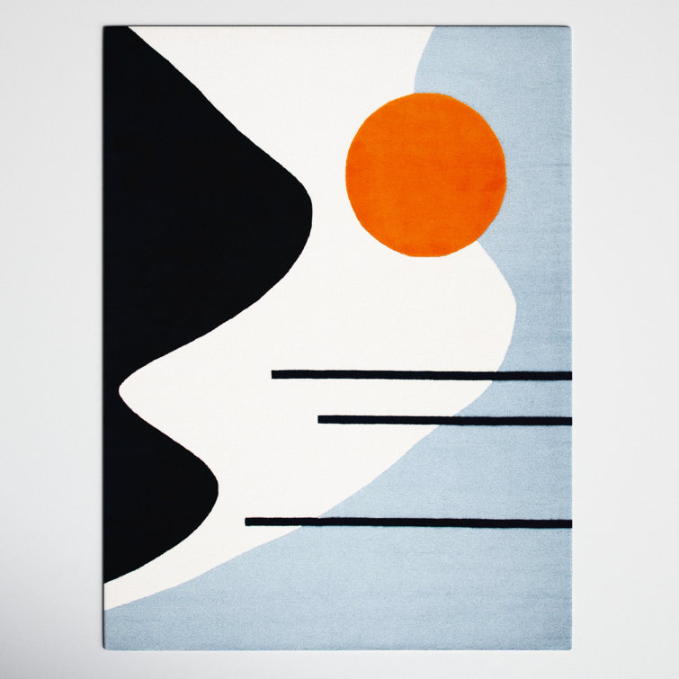 Felipe Handmade Wool Ivory/Blue Rug & Reviews | AllModern