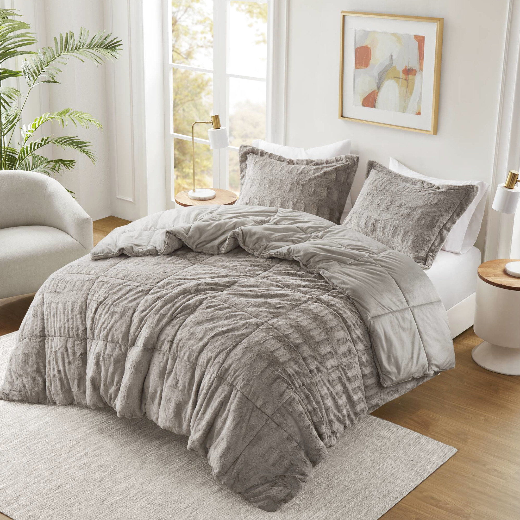 IntrospectiveIncline Faux Fur - Long Comforter With Soft Mink Reverse ...