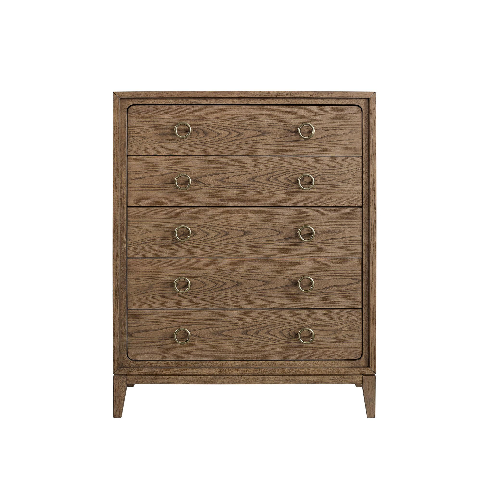Gracie Oaks 5 Drawer Dresser in Latte Finish | Wayfair