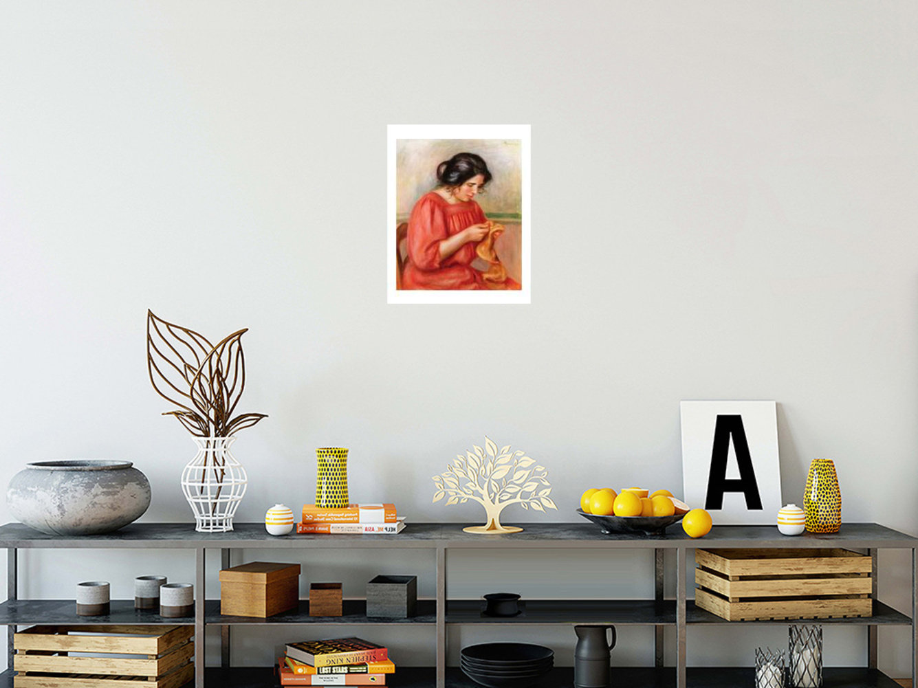 1000Museums Gabrielle darning by Pierre-Auguste Renoir - Giclee Print ...