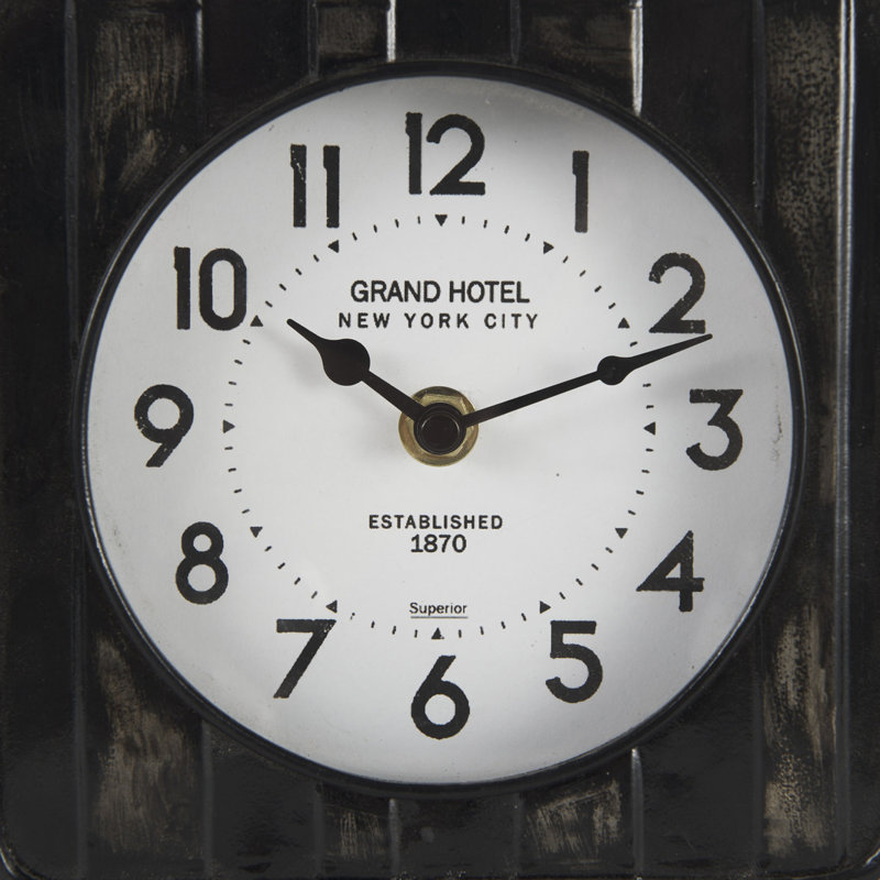 August Grove® Karl Analog Metal Quartz Movement / Crystal Tabletop ...